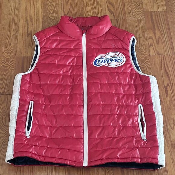 NBA | Jackets & Coats | Vintage Nba Los Angeles Clippers Red Puffy Vest ...